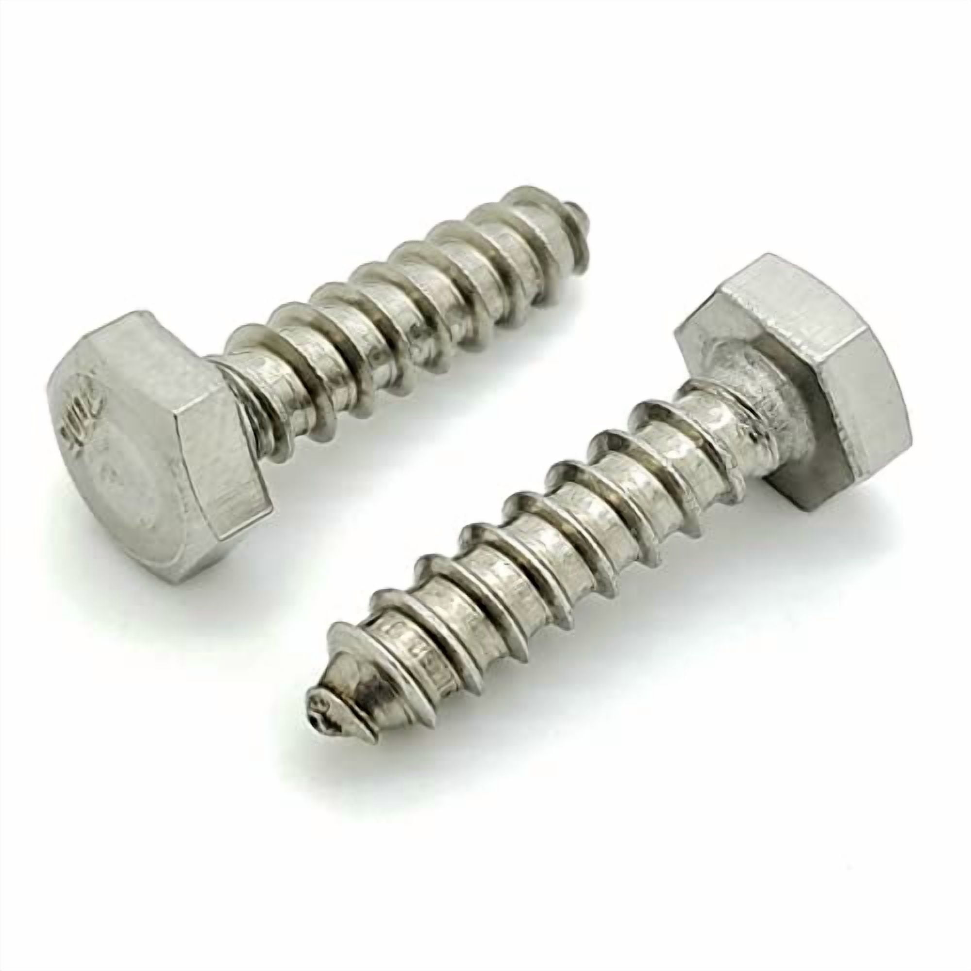 100 Qty 1/4" x 1" 304 Stainless Steel Hex Lag Bolt Screws (BCP1208 ...