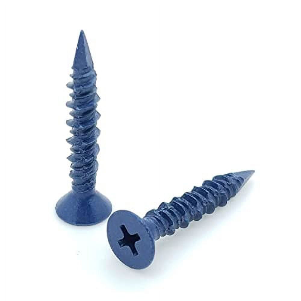 Blue Ruspert Screws Phillips Flat Masonry Screws - 1/4 X 2-3/4 Inch, 10 ...