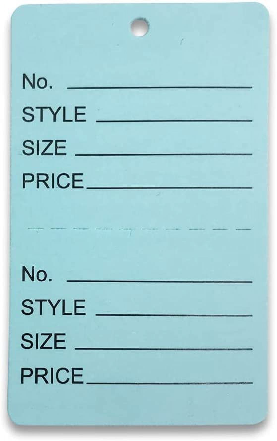 100 Qty Unstrung Light Blue Price Tags w/Perforated Stub - Walmart.com