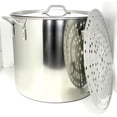 100 Quart Stainless Steel Stock Pot with Rack & Lid - Walmart.com
