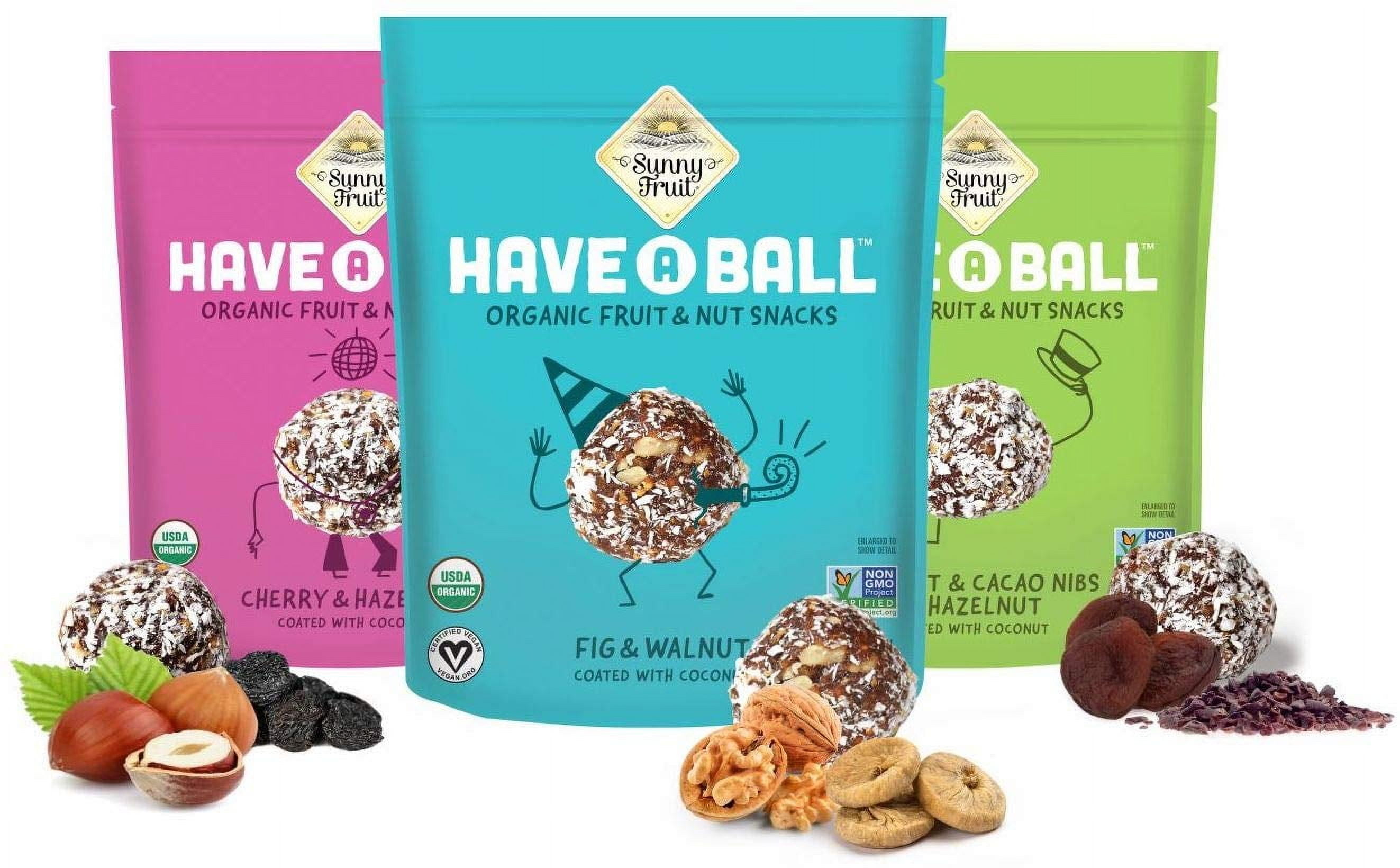100% RAW Fruit & MZF22 Nut Balls Variety 3-Pack - Have A Ball (3 x 9 ...