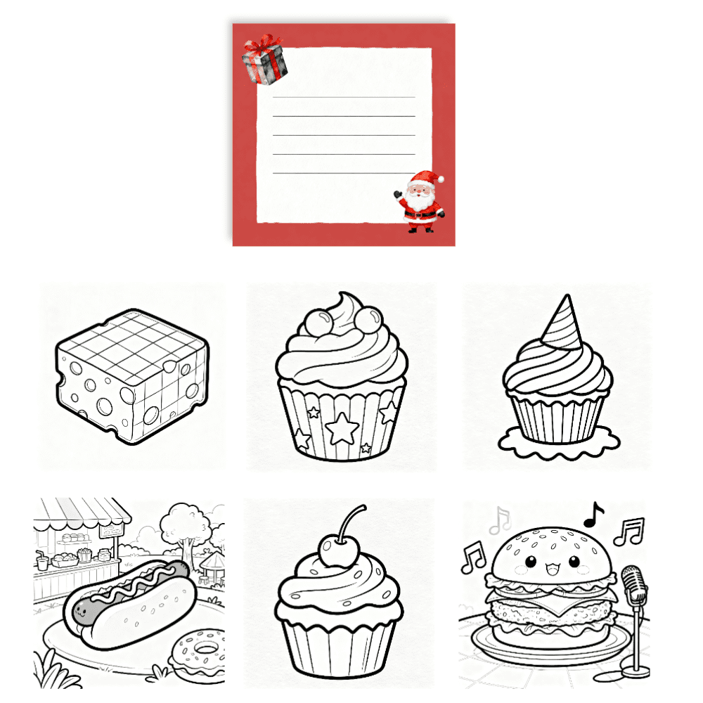 100 Random Non-Repeat Cartoon Food Coloring Sticky Notes, Double-Sided ...