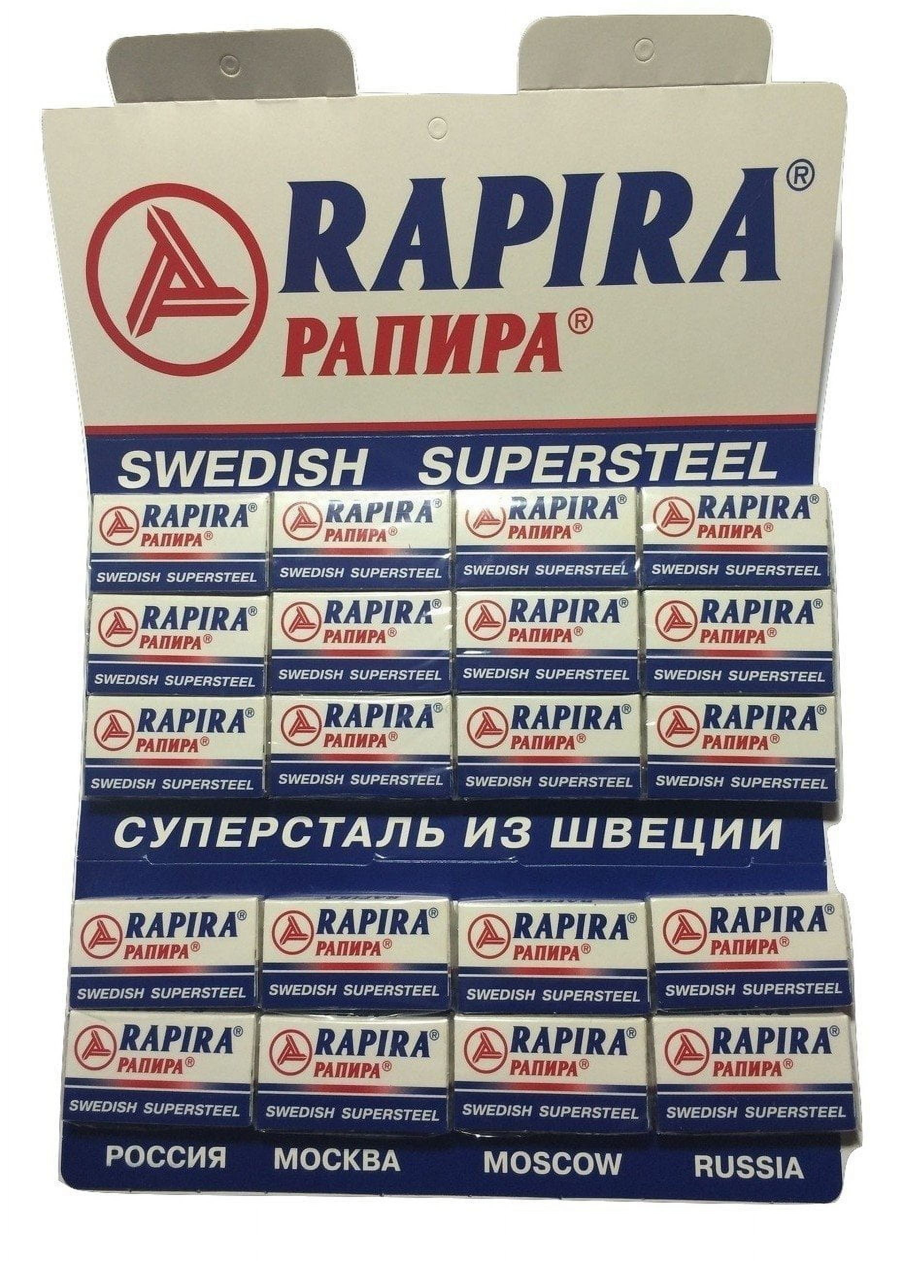 100 Rapira Swedish Super Steel Razor Blades - Walmart.com