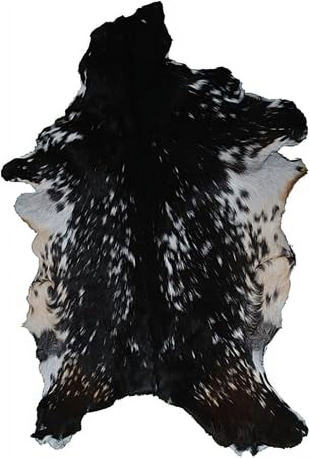 100% Real Black & White Goat Skin Rug, Premium Goat Hide Rug, Hair on ...
