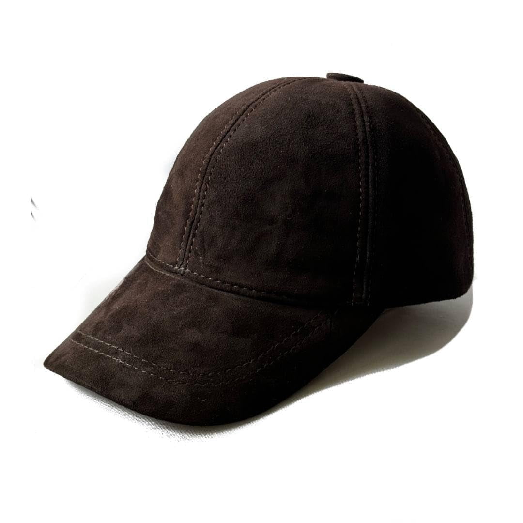 100% Real Genuine Lambskin Leather Baseball Cap Hat Sports Visor ...