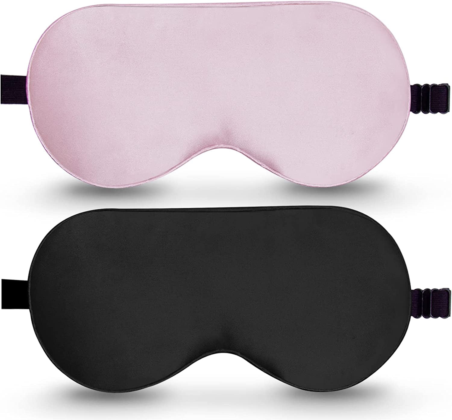 100% Real Mulberry Silk 2 Pack Sleep Mask, Natural Pure Silk Eye Masks ...