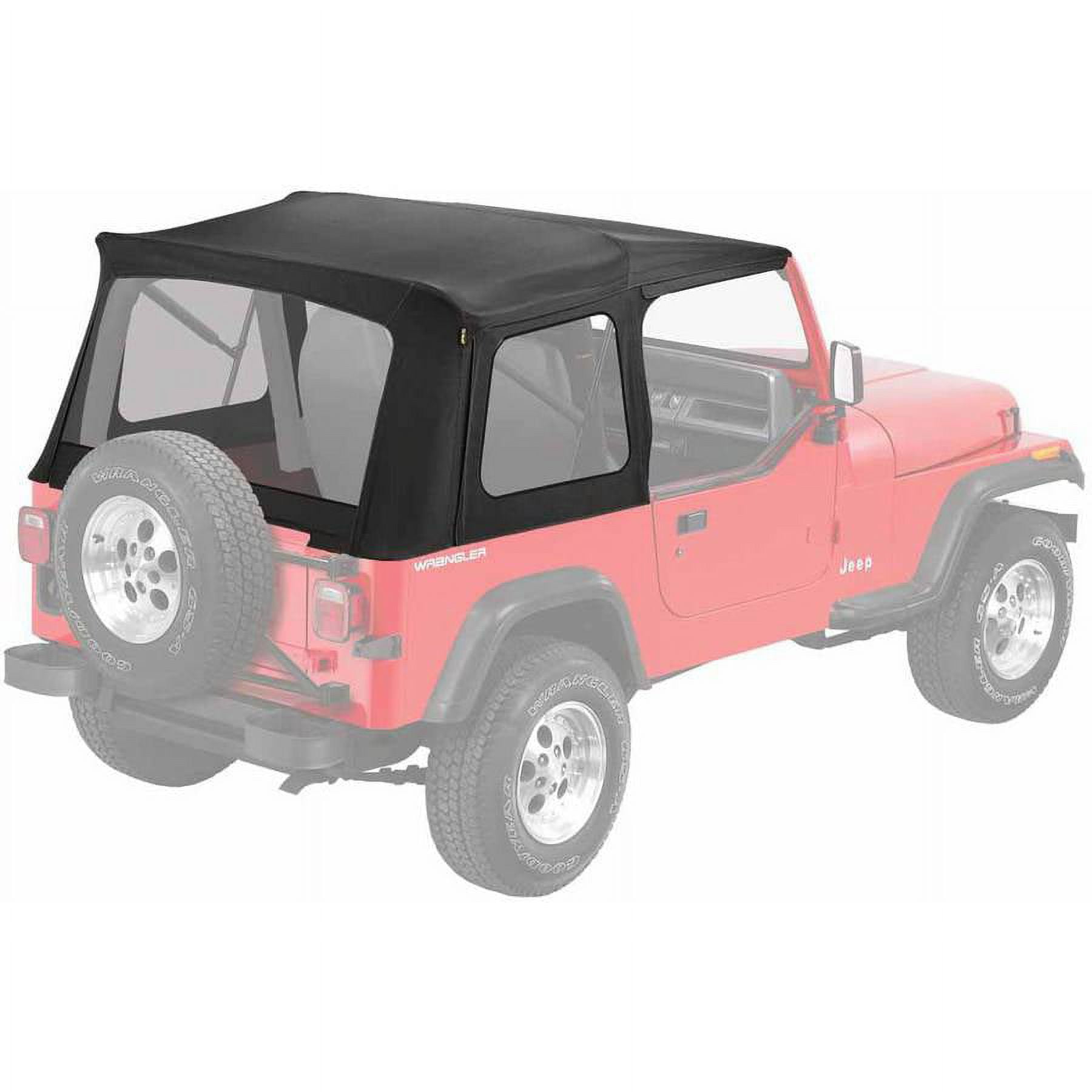 $100 Rebate Available -Bestop 557 Cj7 Supertop Classic Replacement Skins, Clear Windows, Black ...