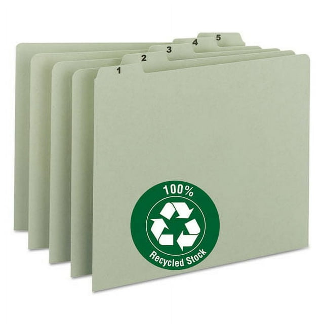 100% Recycled Daily Top Tab File Guide Set, 1/5-Cut Top Tab, 1 To 31, 8 ...