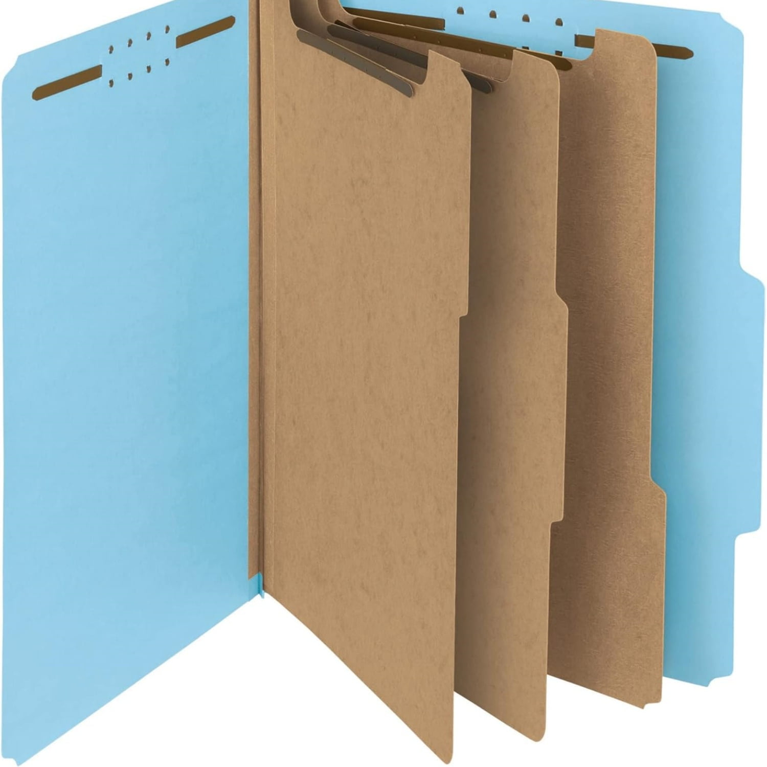 100% Recycled Pressboard Classification File Folder, 3 Dividers, 3 ...