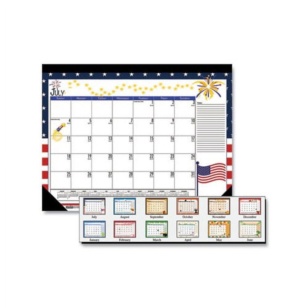 100% Recycled Seasonal Academic Desk Pad Calendar 22 x 17, 2021-2022 ...