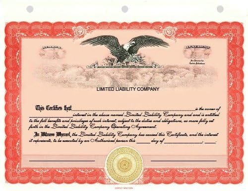 100 Red CorpKit Standard Wording Limited Liability Company Membership ...