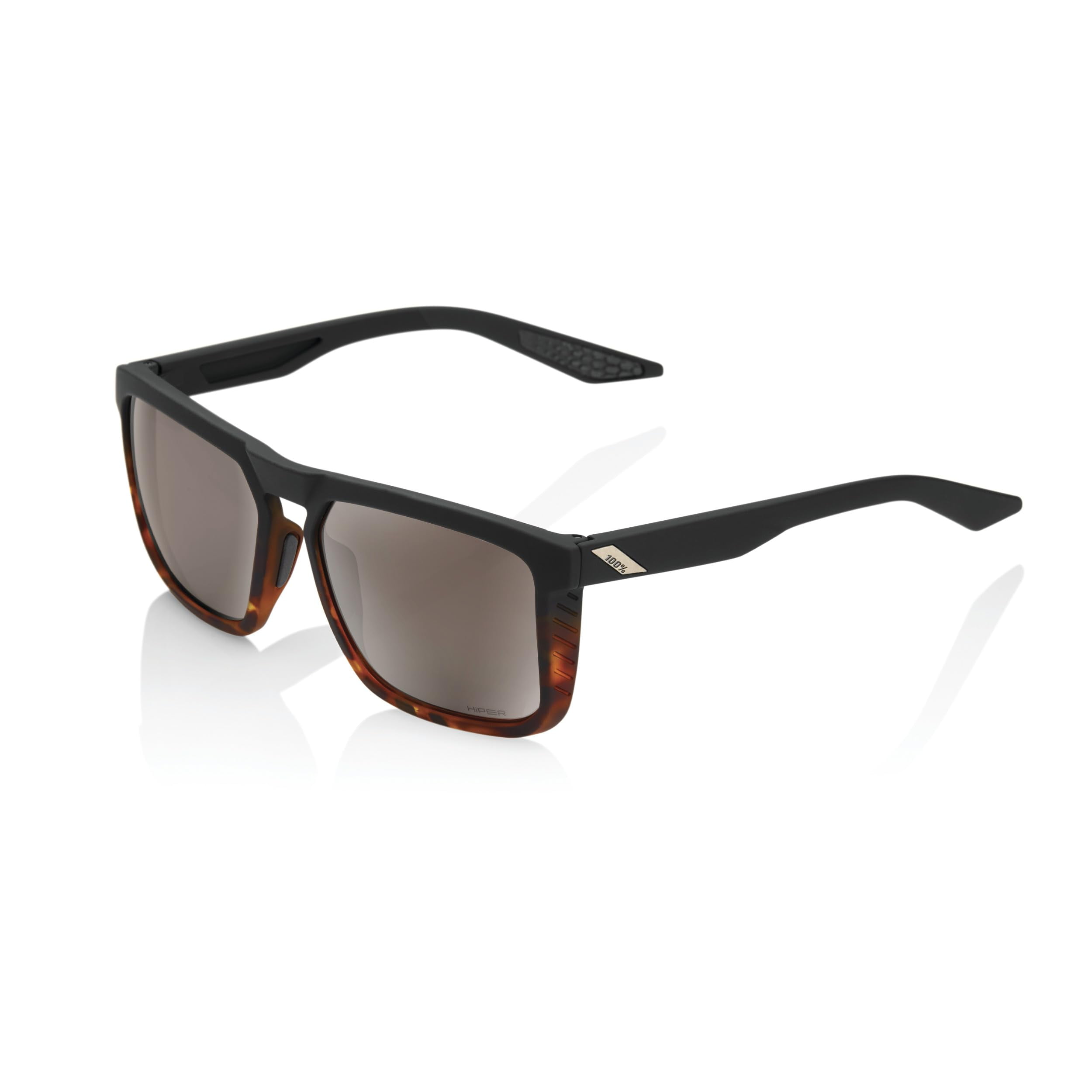 100% Renshaw Sunglasses - Soft Tact Black/Havana Fade; HiPER Silver ...