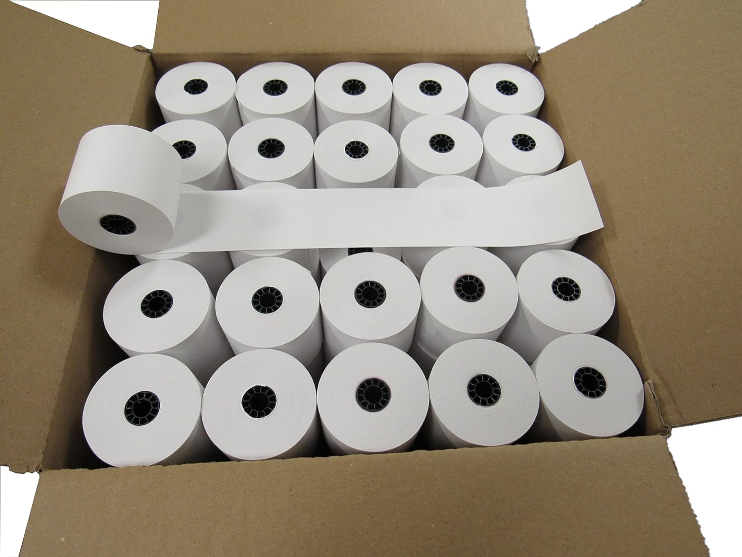(100 Rolls) 2 1/4 x 150 ft White Adding Machine Tape Paper Rolls ...