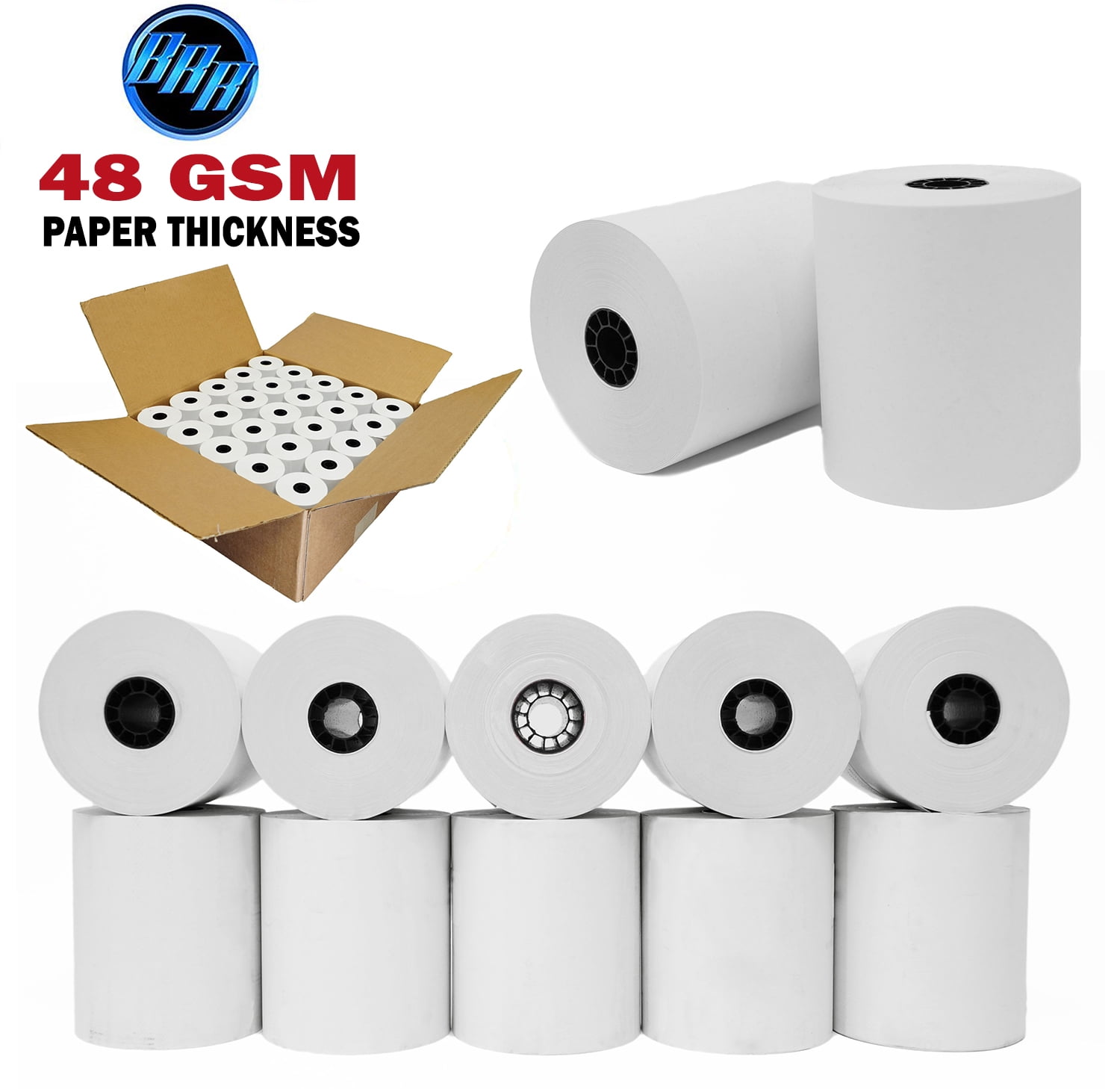 (100 Rolls) 3 -1/8" x 200' Thermal Paper Rolls Epson M129A, M129B ...