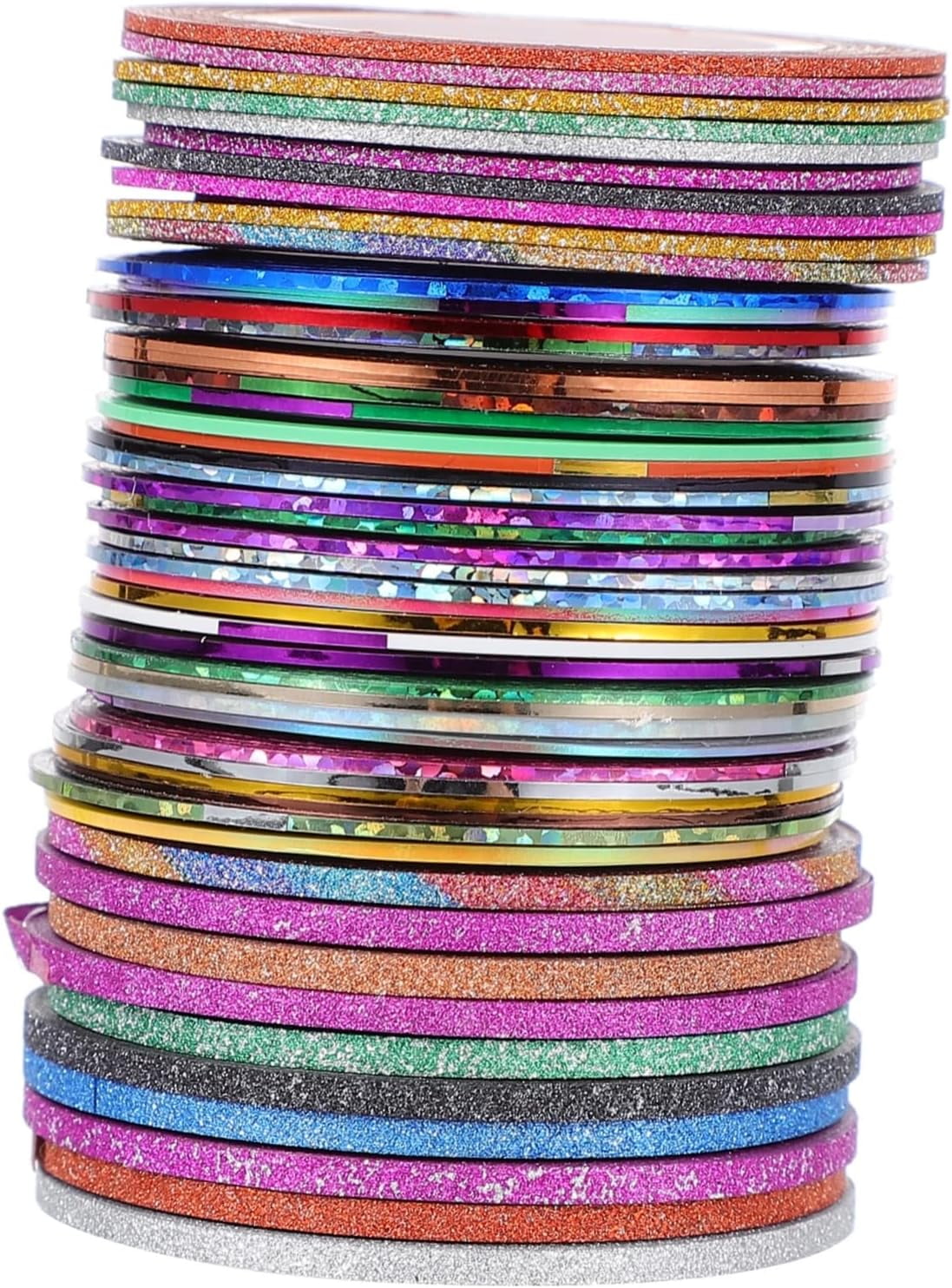 100 Rolls Nail Gold and Silver Thread Nail Art Tape Nail Art Decals ...