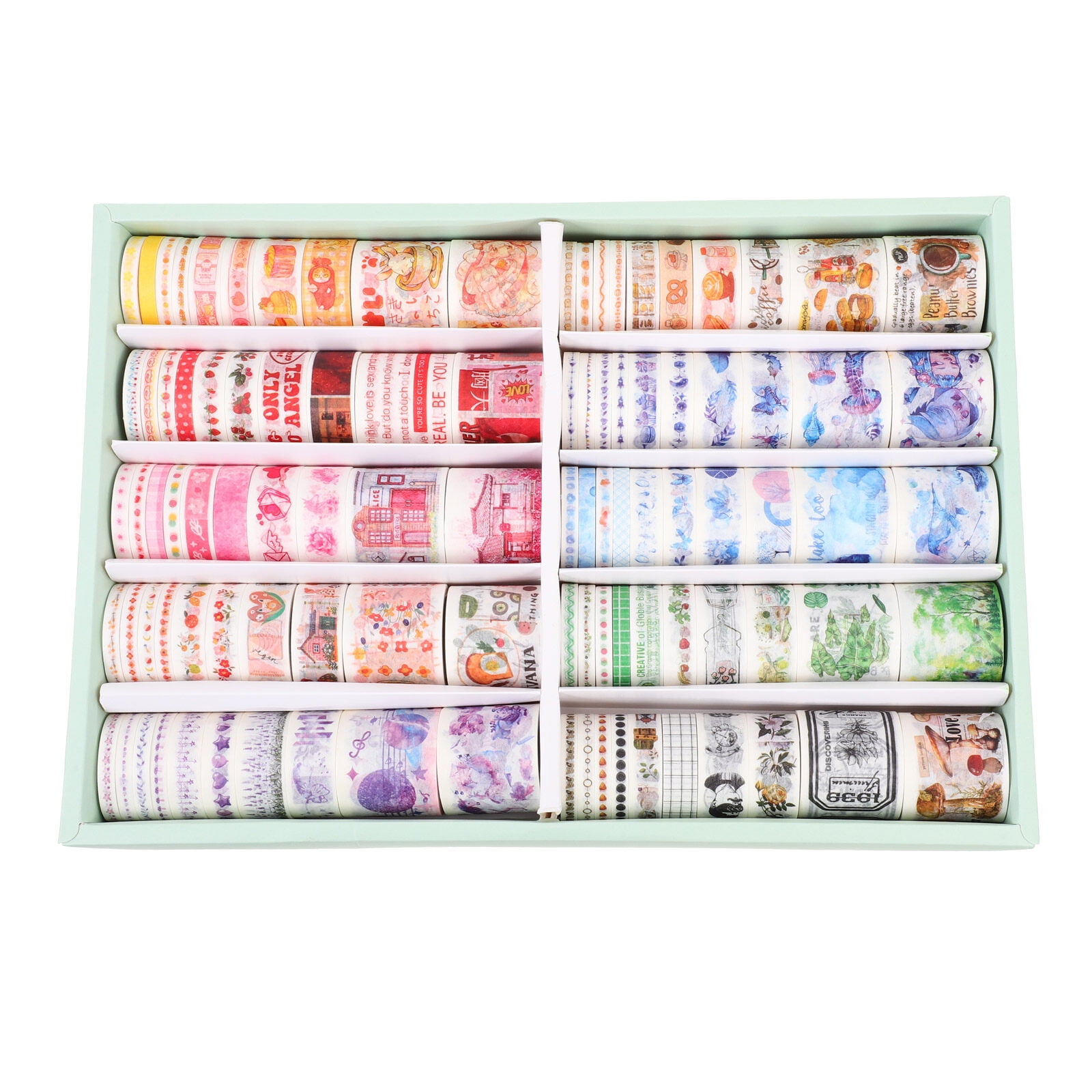 100 Rolls Stickers Sticker by Letter Adhesive Tapes DIY Paper Tapes ...