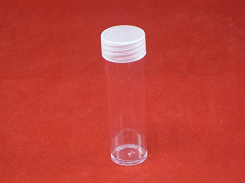 (100) Round Clear Plastic (Penny Cent) Size Coin Storage Tube Holders ...