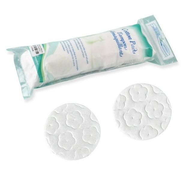 100 Round Makeup Remover Cotton Pads 3-layers Thickened Disposable ...
