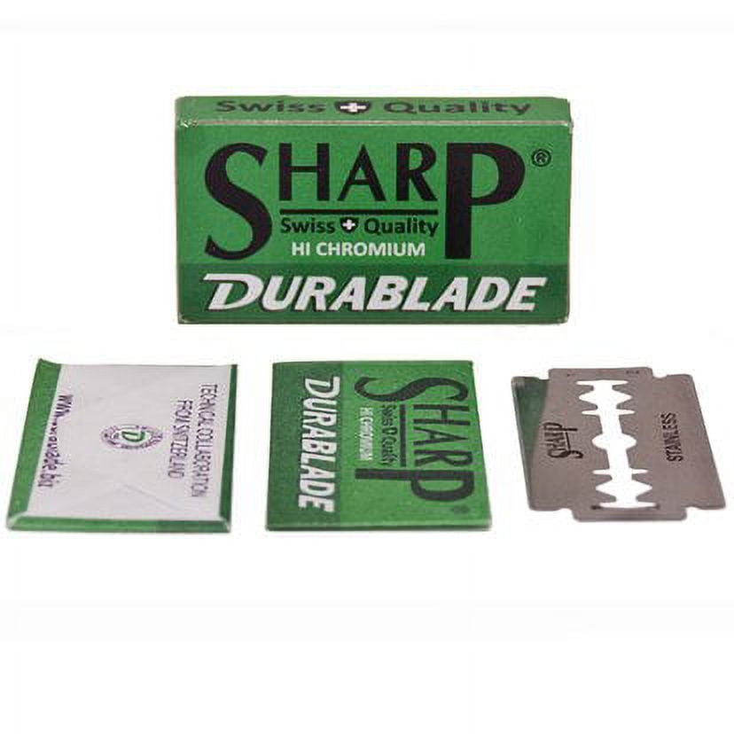 100 SHARP STAINLESS Polymer Coated Double Edge Safety Razor Blades ...