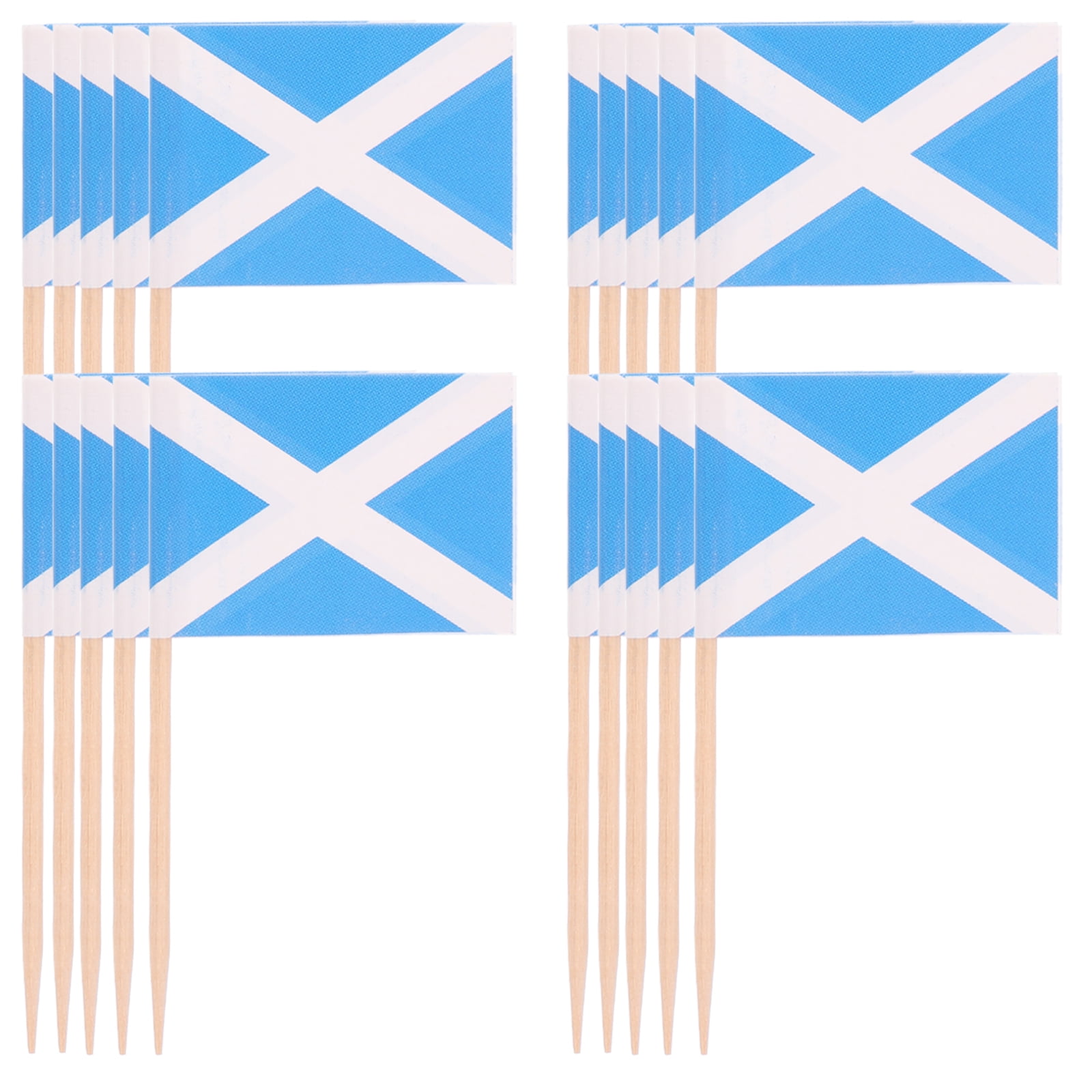 100 Scotland Flag Cupcake Toppers Picks for Party Cake Decoration ...