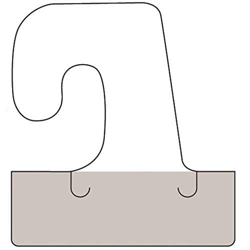 100 Self Adhesive Clear Plastic Hook Hang Tab Tags Pegbord Slatwall ...