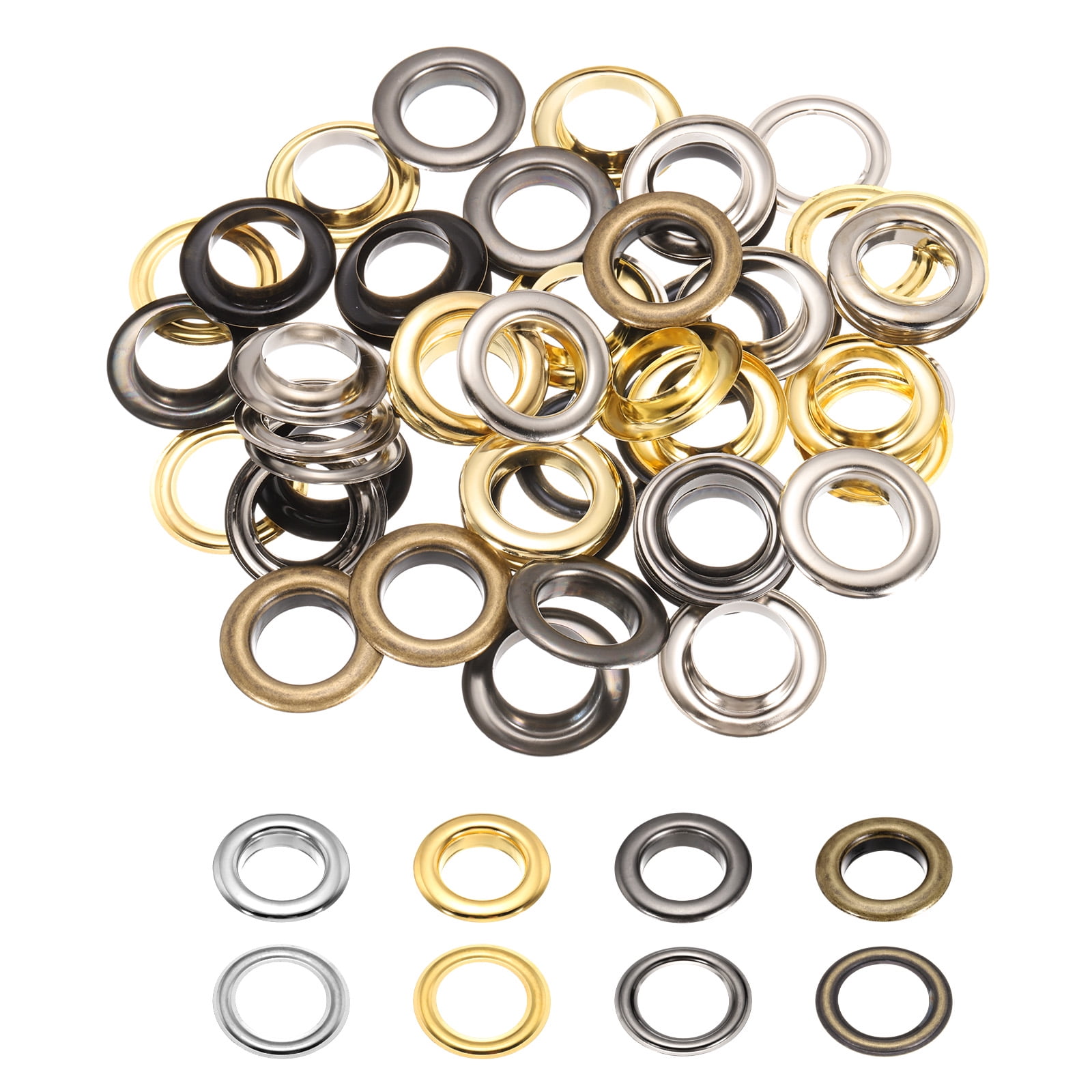 100 Set Copper Grommets Eyelets, 13/16"(20mm) Grommets Eyelets with ...