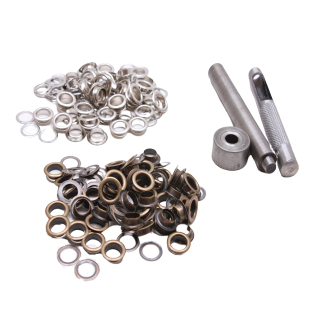 100 Set Grommets Kit Repair Canvas Tarp Metal Buckle - Walmart.com