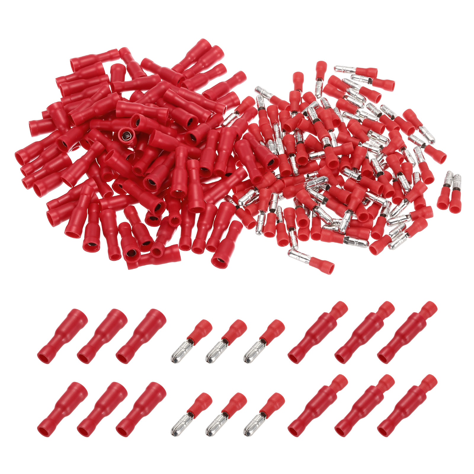 100 Set Heat Shrink Butt Connectors, 22-16AWG Insulated Waterproof Wire ...
