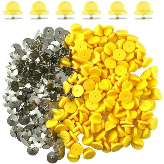 100 Set Pin Backings Tie Tacks Blank Pins with Pin Backs for Butterfly ...