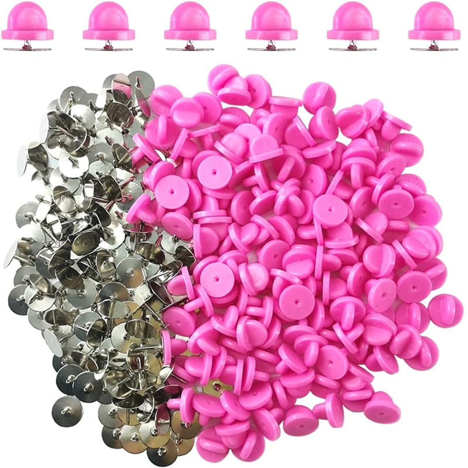 100 Set Pin Backings Tie Tacks Blank Pins with Pin Backs for Butterfly ...