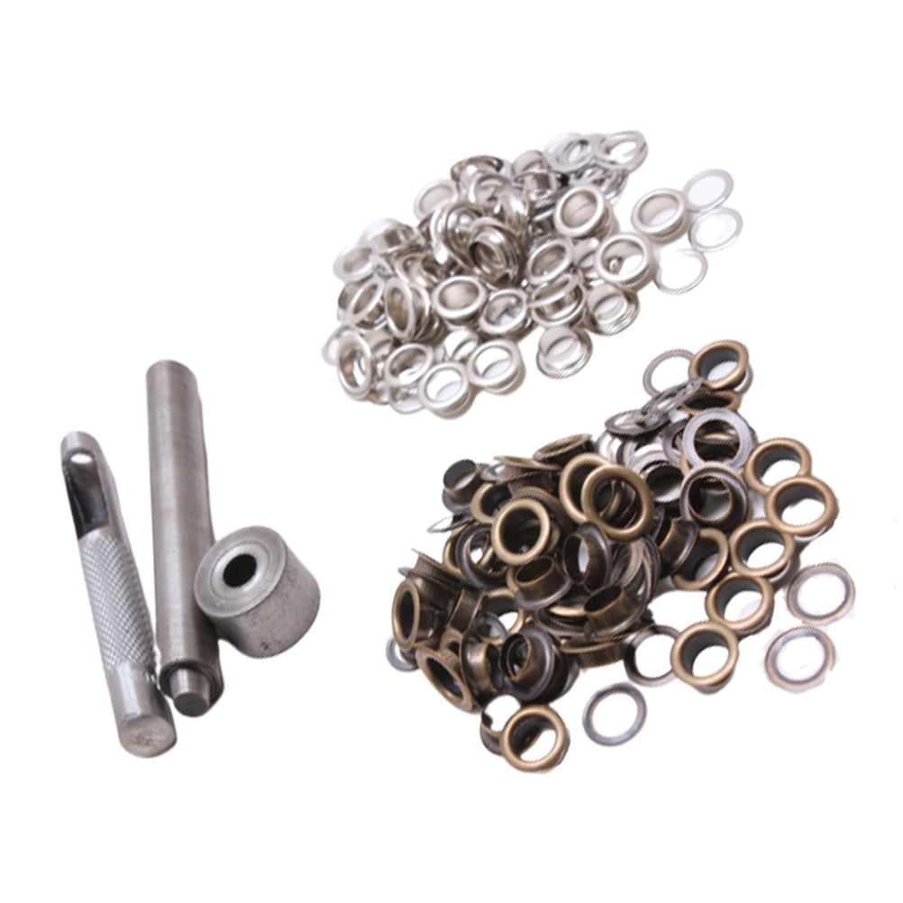 100 Set Tarp Eyelet Kit Grommet Setter Plier Fabric Punch Hole ...