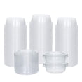 100 Sets 1.5 oz Small Plastic Containers with Lids, Disposable Portion ...