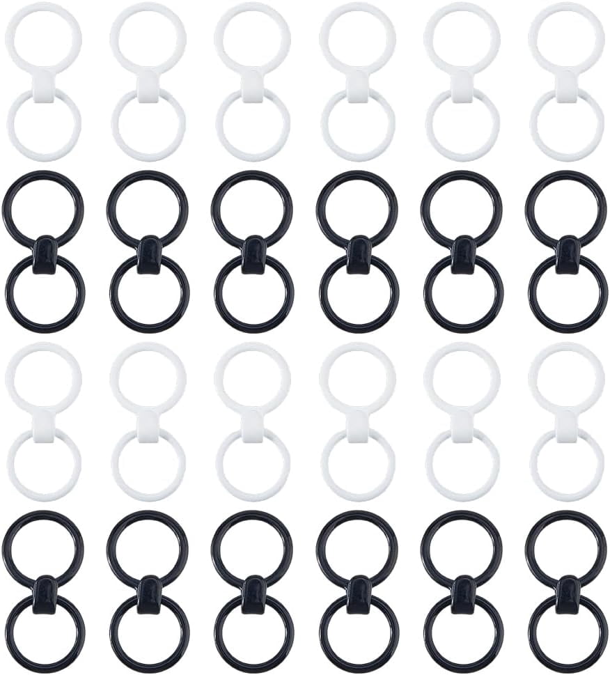 100 Sets 2 Colors Bra Strap Clips Racerback Bra Clip 28mm/1.1Inch Anti ...