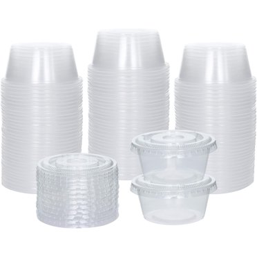 Storage Round Clear Container with Screw Lids For Small Items Organizer ...