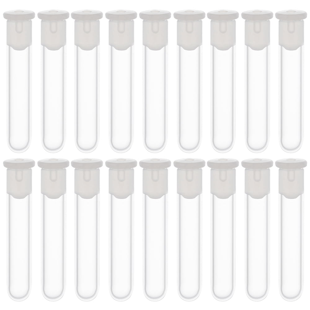 100 Sets 3/4 ML Clear Glass Sample Tube Mini Glass Refillable Sample ...