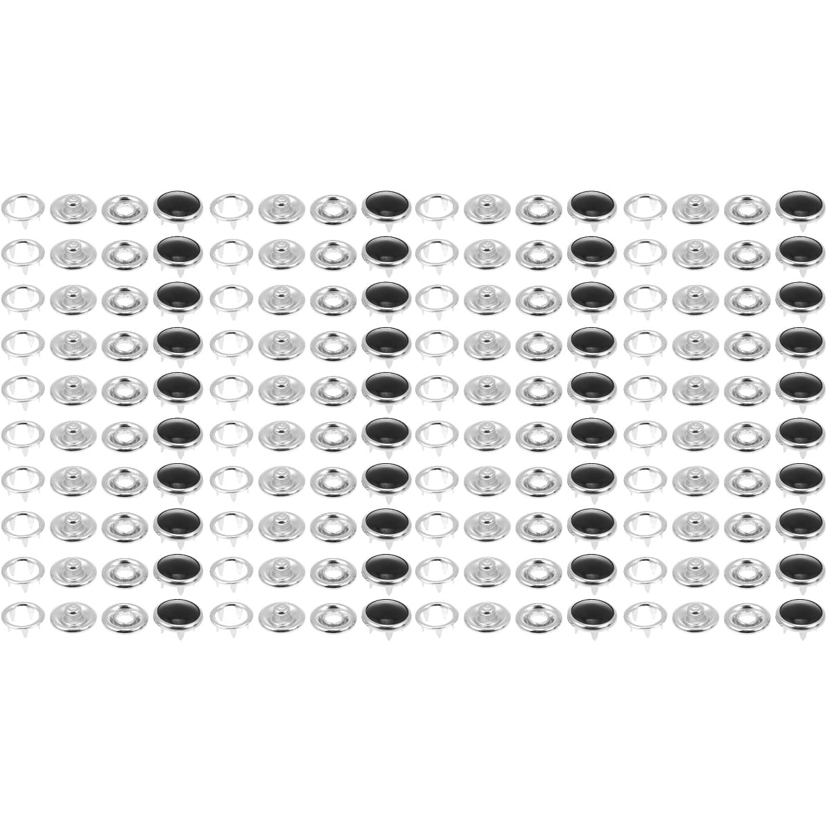 100 Sets Beaded Five-claw Snap Button Metal Buttons Leather Rivets ...