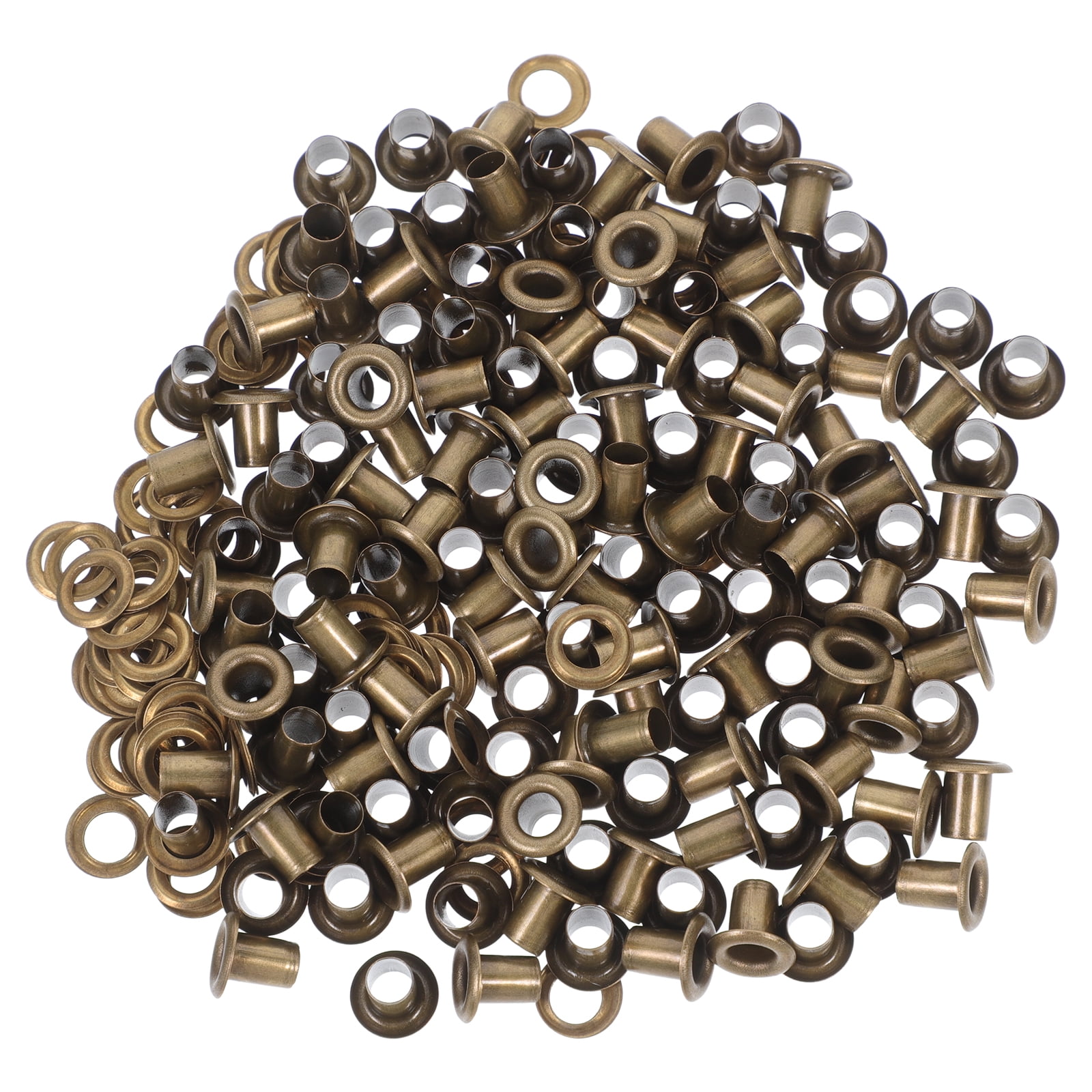 100 Sets Antique Bronze Metal Grommets Kit 4x8x7mm Eyelets for DIY ...