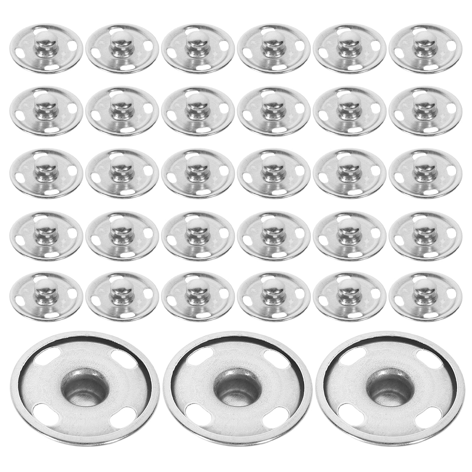 100 Sets Buttons for Pants Snaps Buttons Fasteners Press Studs Buttons ...