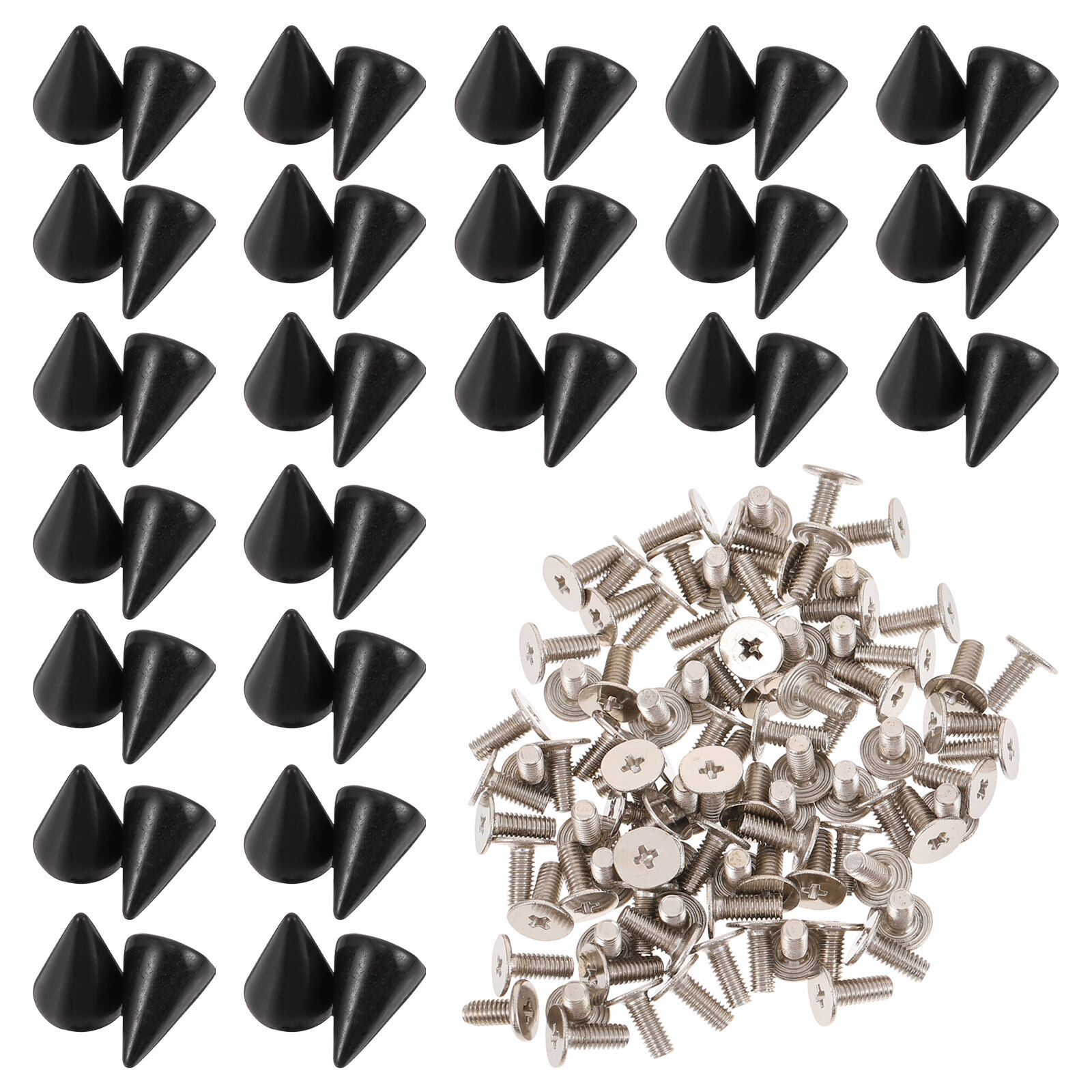 100 Sets Cone-shaped Shoes Rivets DIY Decorative Rivets Unique Metal ...