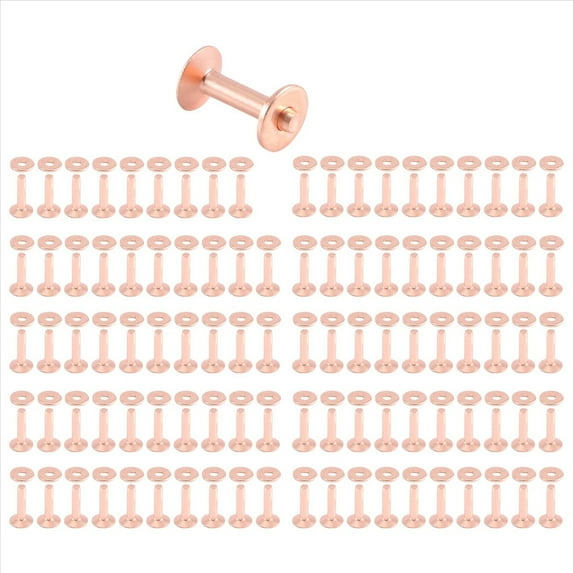 100 Sets Copper Rivets and Burrs Washers Leather Copper Rivet Fastener ...