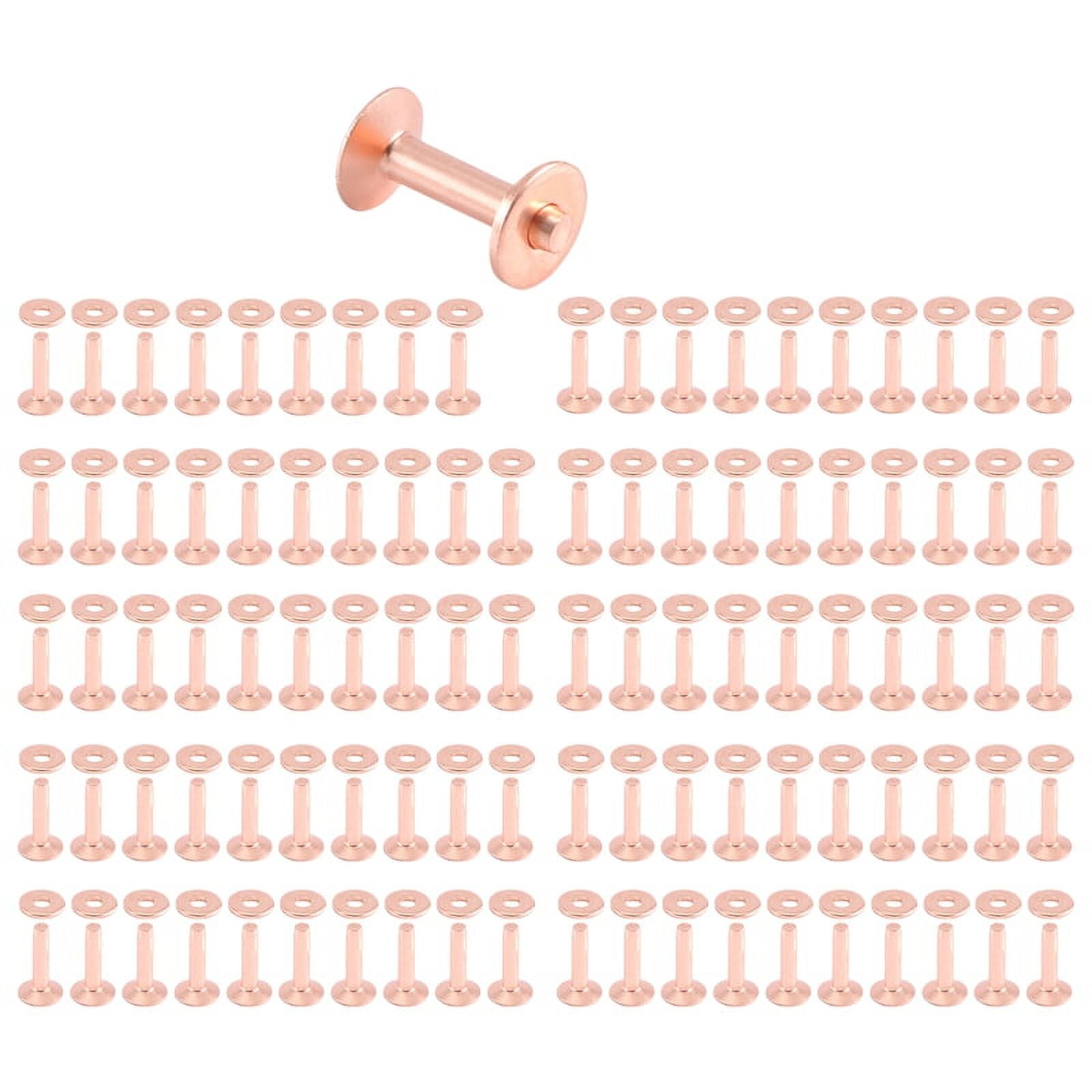 100 Sets Copper Rivets and Burrs Washers Leather Rivet Fastener for ...