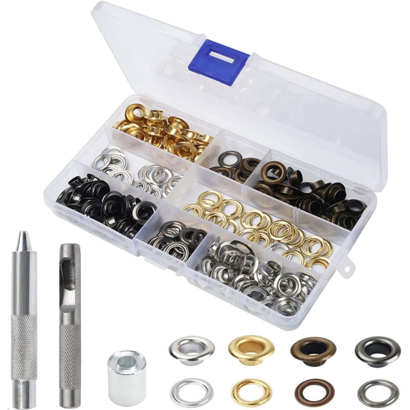 100 Sets Grommet Tool Kit Eyelet Set Eyelet Pliers with Metal Eyelets ...