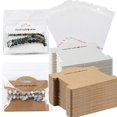 100 Sets Jewelry Display Packaging,Include White Kraft Paper Display ...