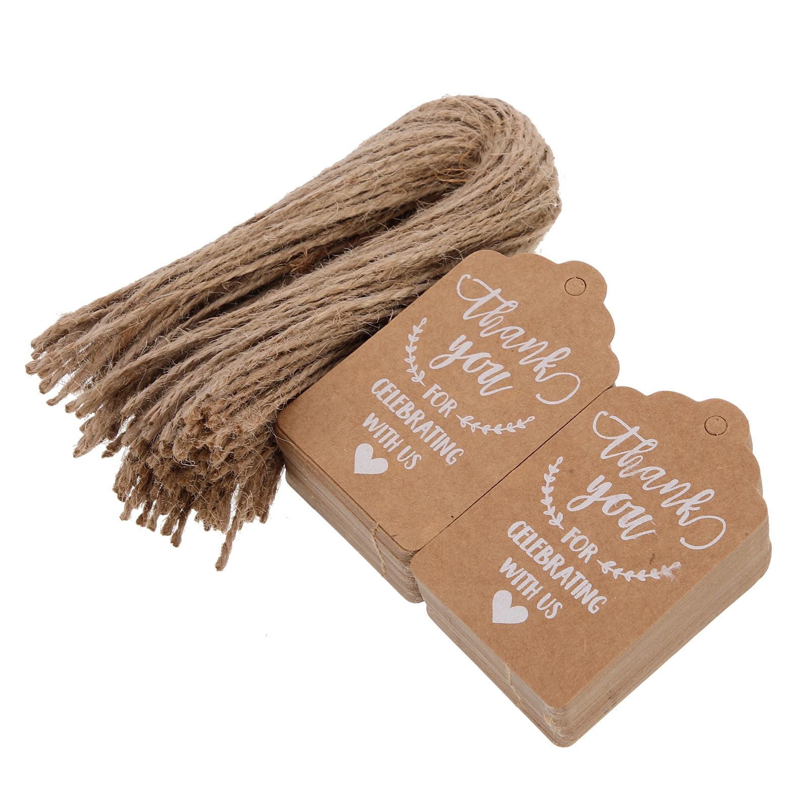 100 Sets Kraft Paper Hang Tag The Gift Blank Kraft Paper Tag Gift ...