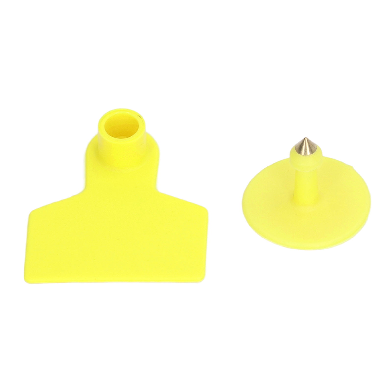 100 Sets Livestock Ear Tags Yellow Strong Plastic Easy to Use Blank ...