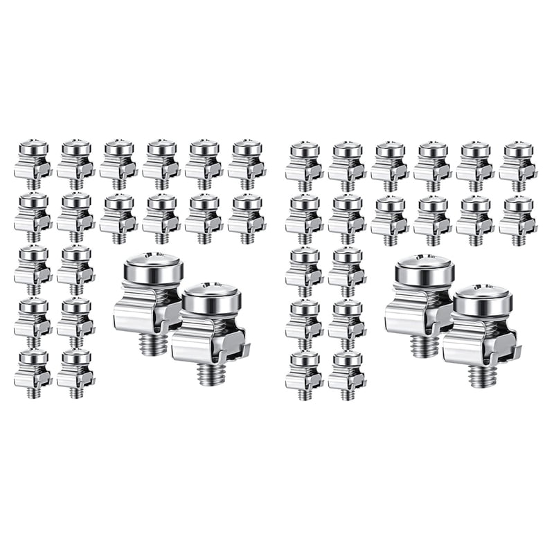 100 Sets M6 Rack Screws Set 20mm Screws and Cage Nuts Rack Mount Screws ...