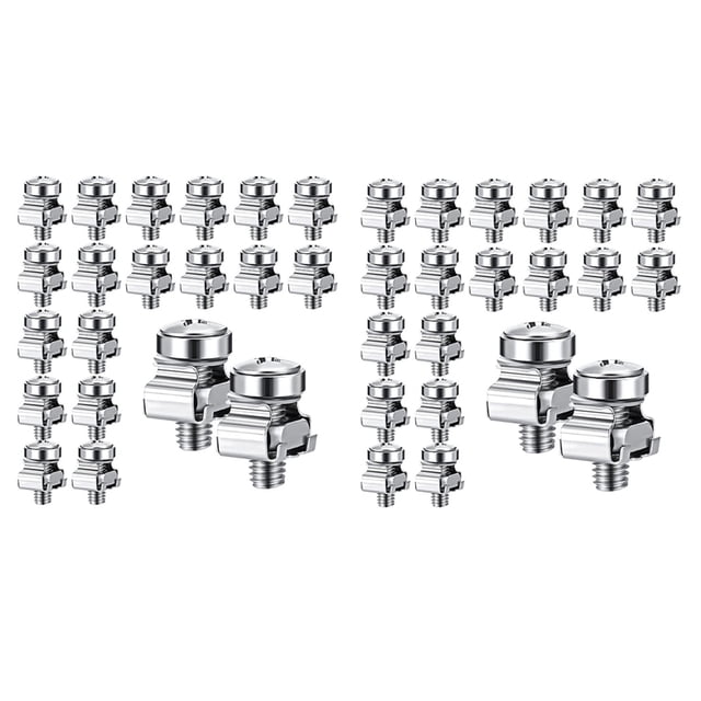 100 Sets M6 Rack Screws Set 20mm Screws and Cage Nuts Rack Mount Screws ...