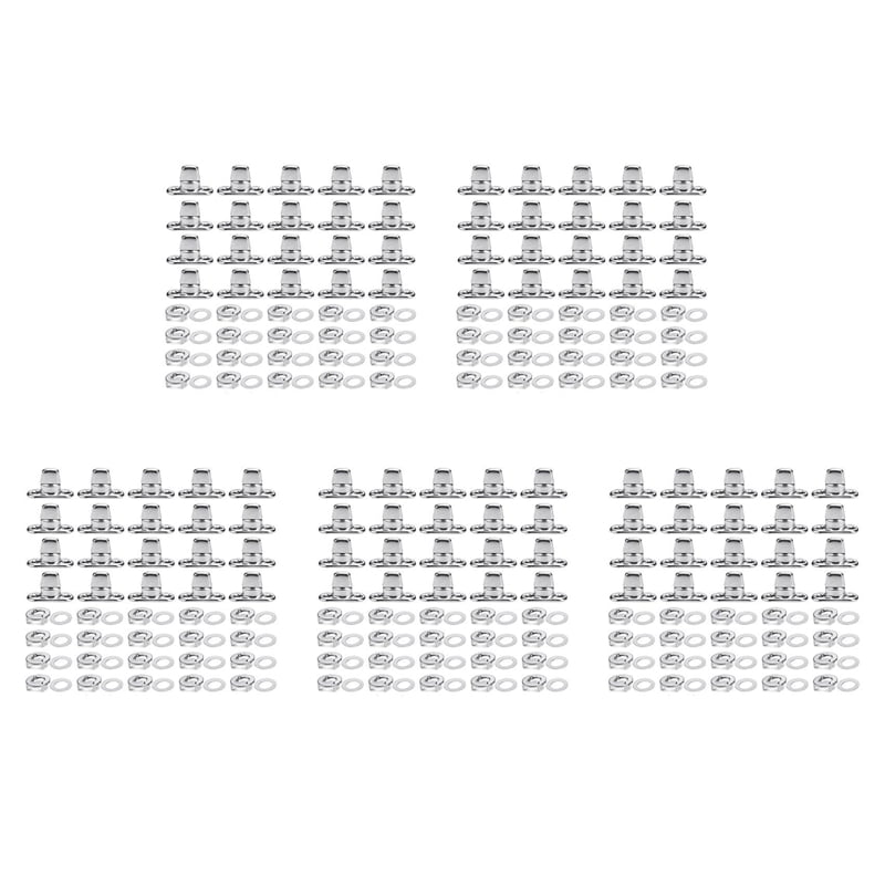 100 Sets Marine Grade Twist Lock Fasteners Turn Button Eyelet and Stud ...