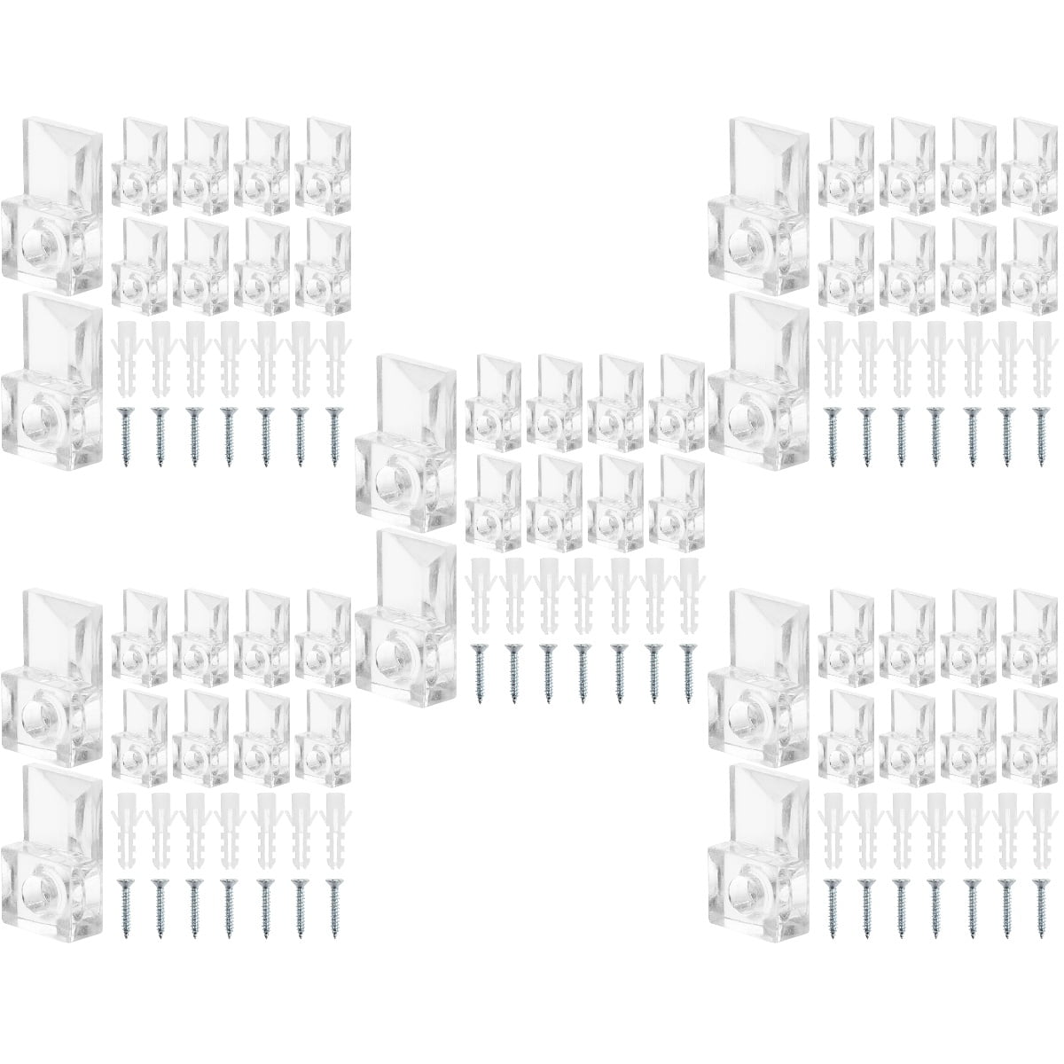 100 Sets Mirror Glass Clip Picture Hangers Mirror Hanger Glass Frame ...