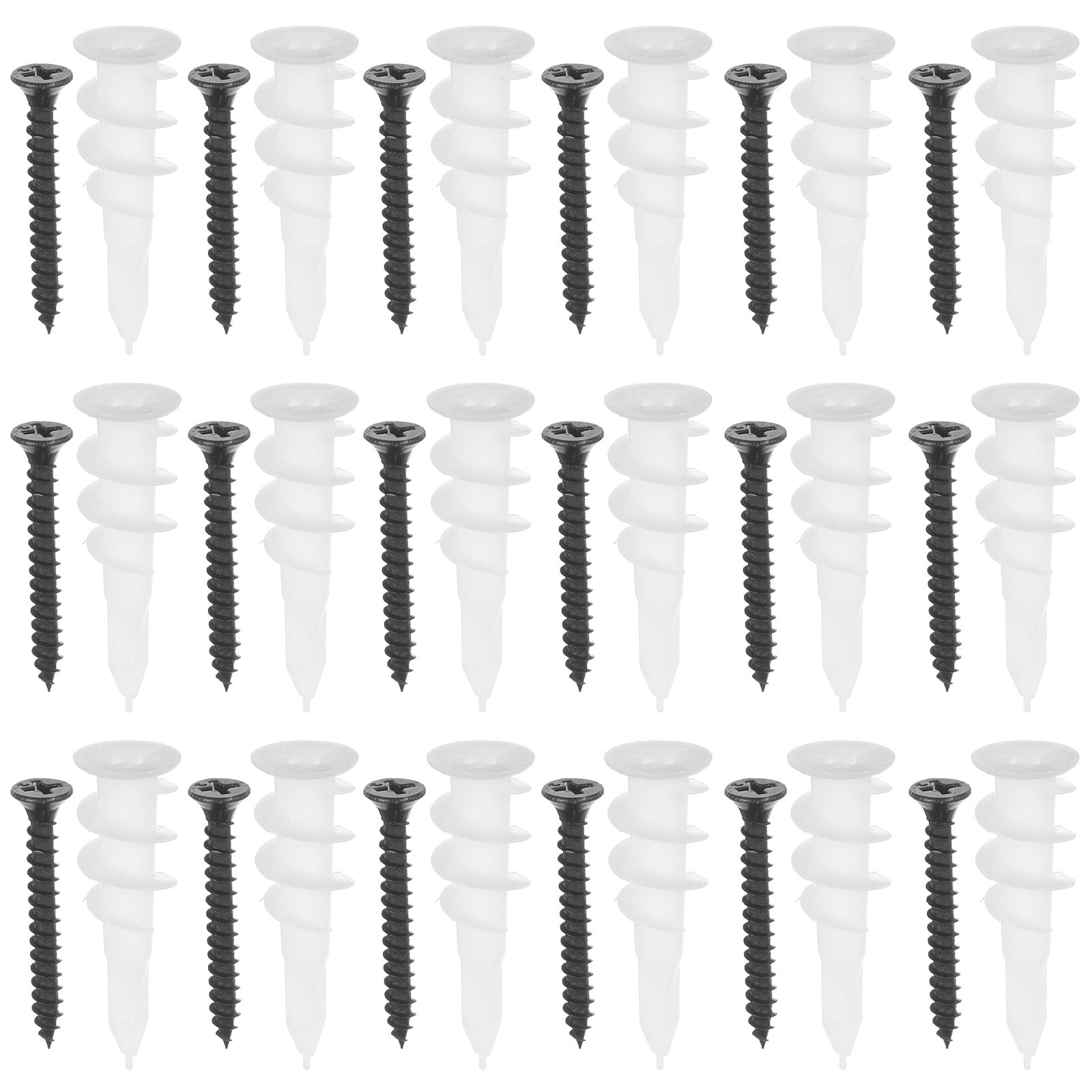 100 Sets Of Heavy Duty Wall Screws And Anchors Kit Mounting Dry Wall ...